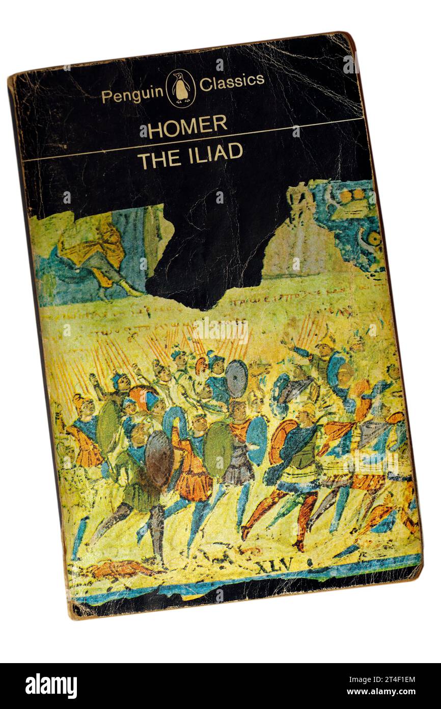 Homer - The Iliad. Book cover on white background Stock Photo - Alamy