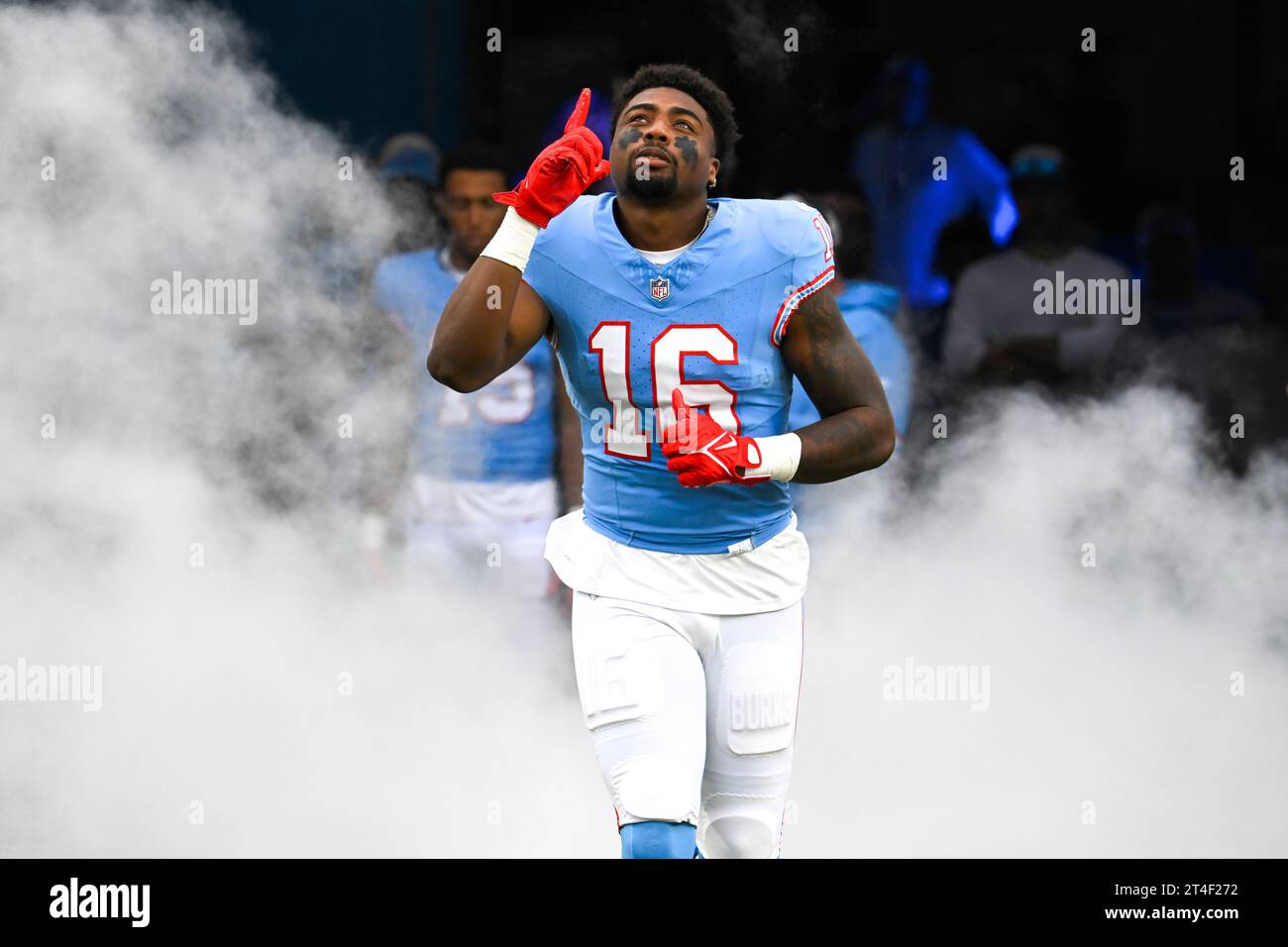 Tennessee Titans wide receiver Treylon Burks (16) is intruduced before ...