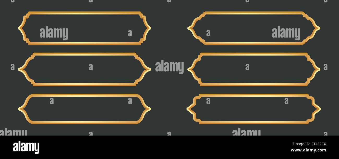 Ramadan Arabic golden shape. Islamic frame with ornament. Turkish ...