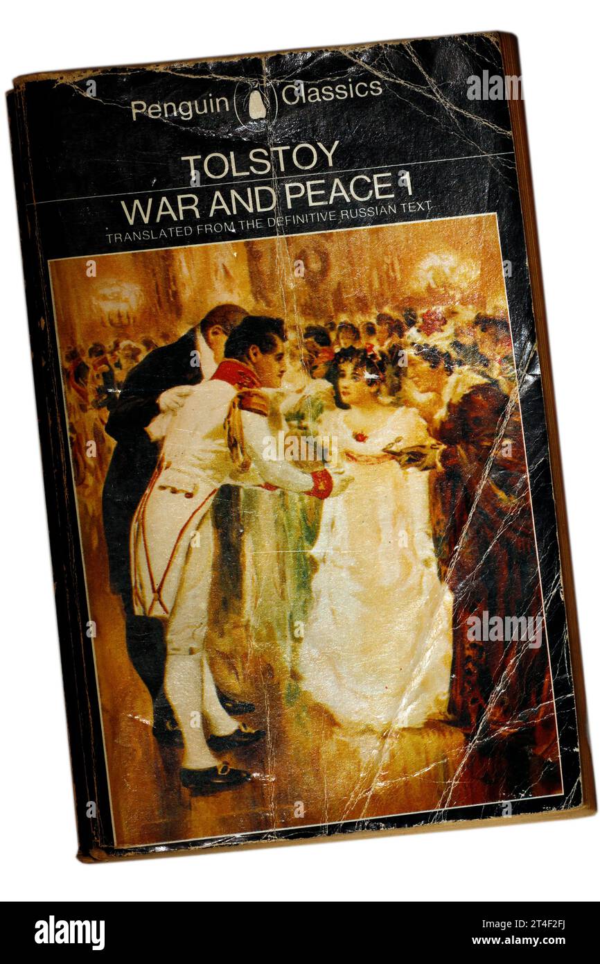 Tolstoy - War and Peace 1. Book cover on white background Stock Photo ...