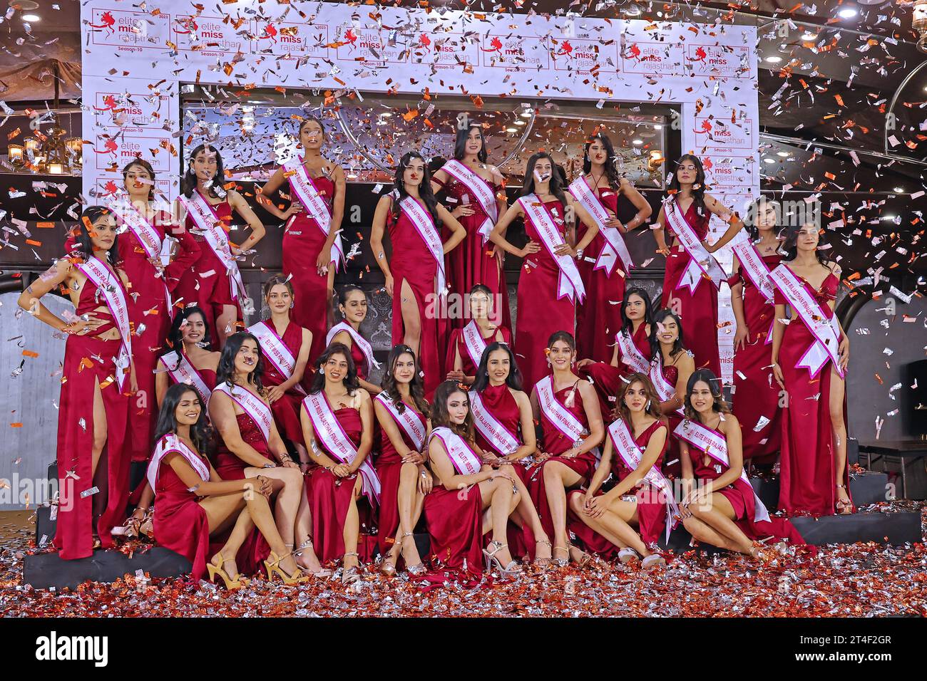 Jaipur, India. 30th Oct, 2023. Models pose during the unveiling ...