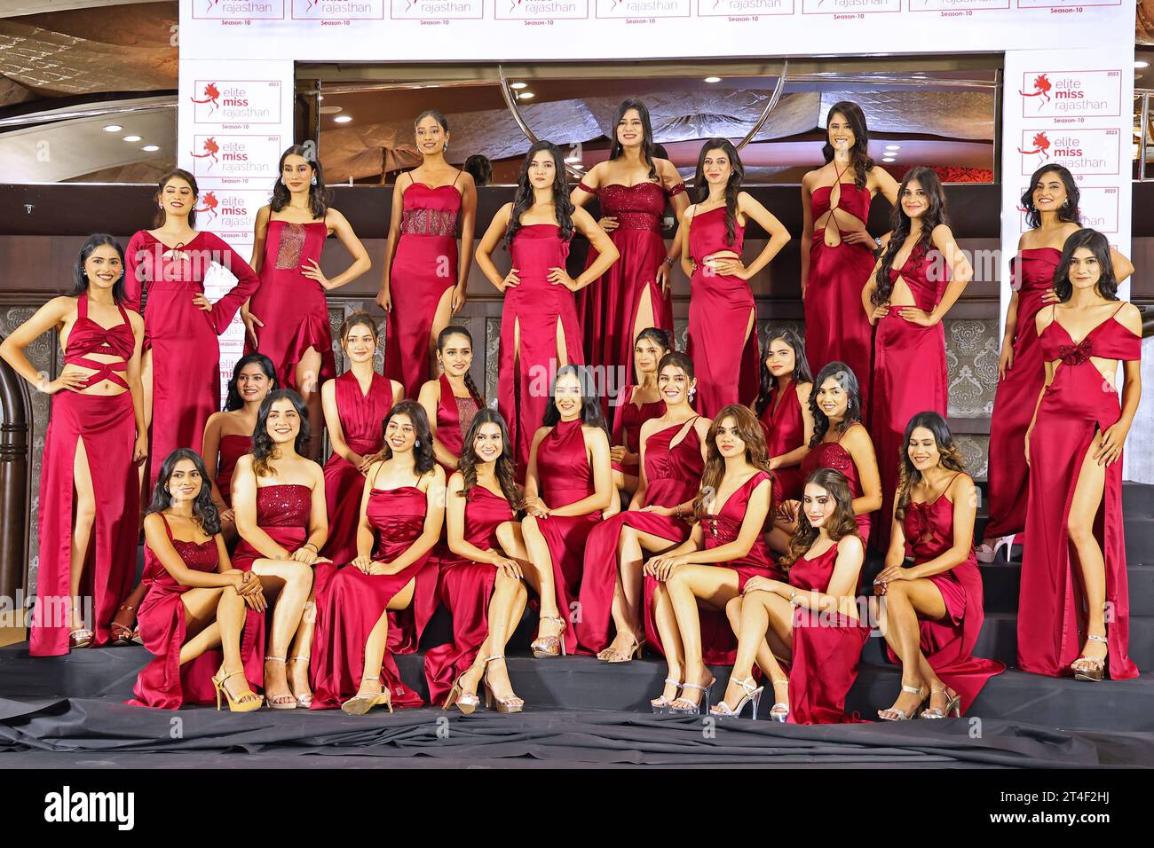 Jaipur, India. 30th Oct, 2023. Models pose during the unveiling ...