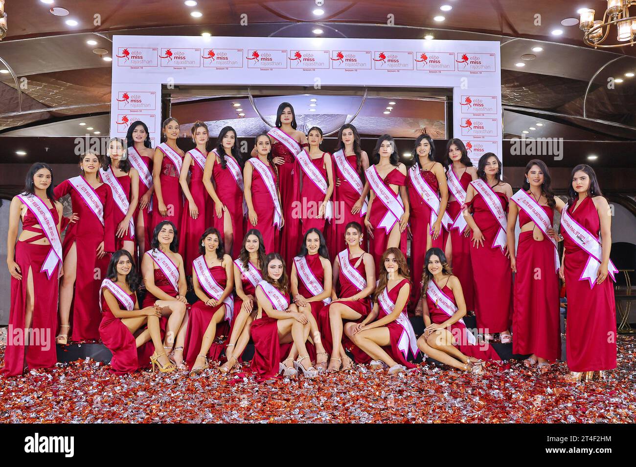 Jaipur, India. 30th Oct, 2023. Models pose during the unveiling ...