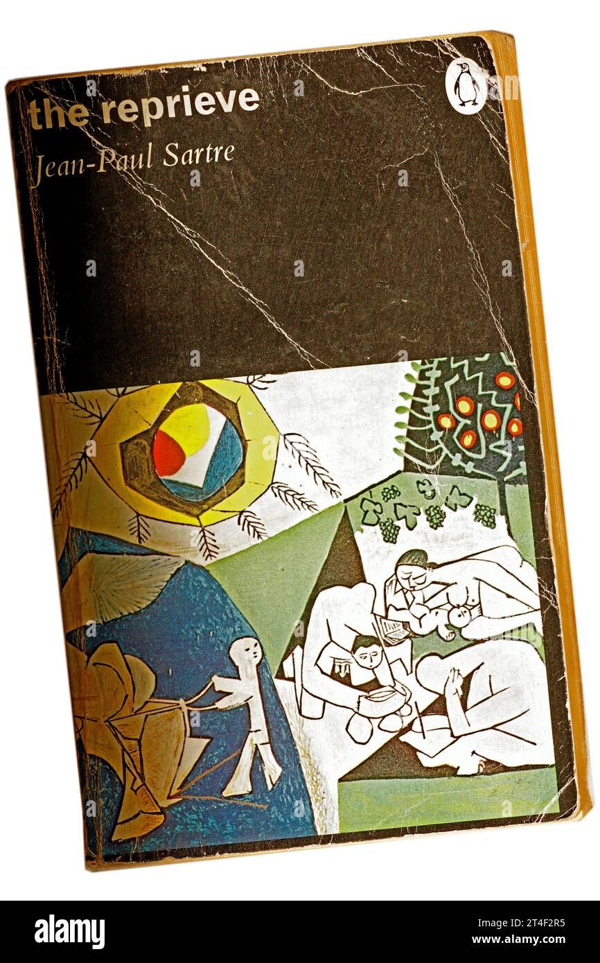 Jean Paul Sartre - The Reprieve. Book cover on white background Stock ...