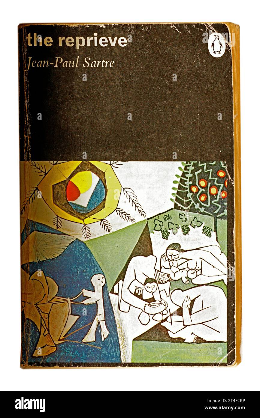 Jean Paul Sartre - The Reprieve. Book cover on white background Stock ...