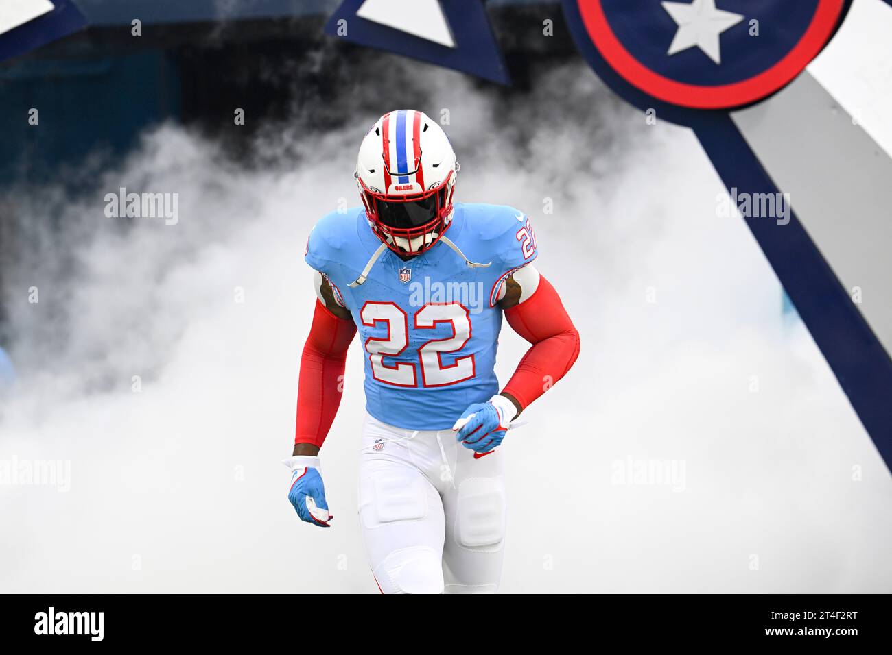 Tennessee Titans running back Derrick Henry (22) is intruduced before ...