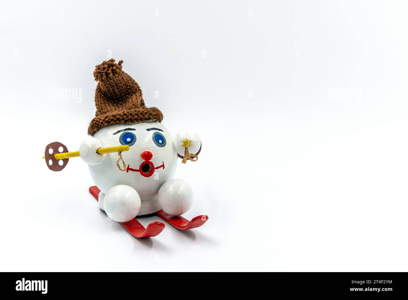 Closeup of a original handcarved wooden German Christmas Smoking Man ...