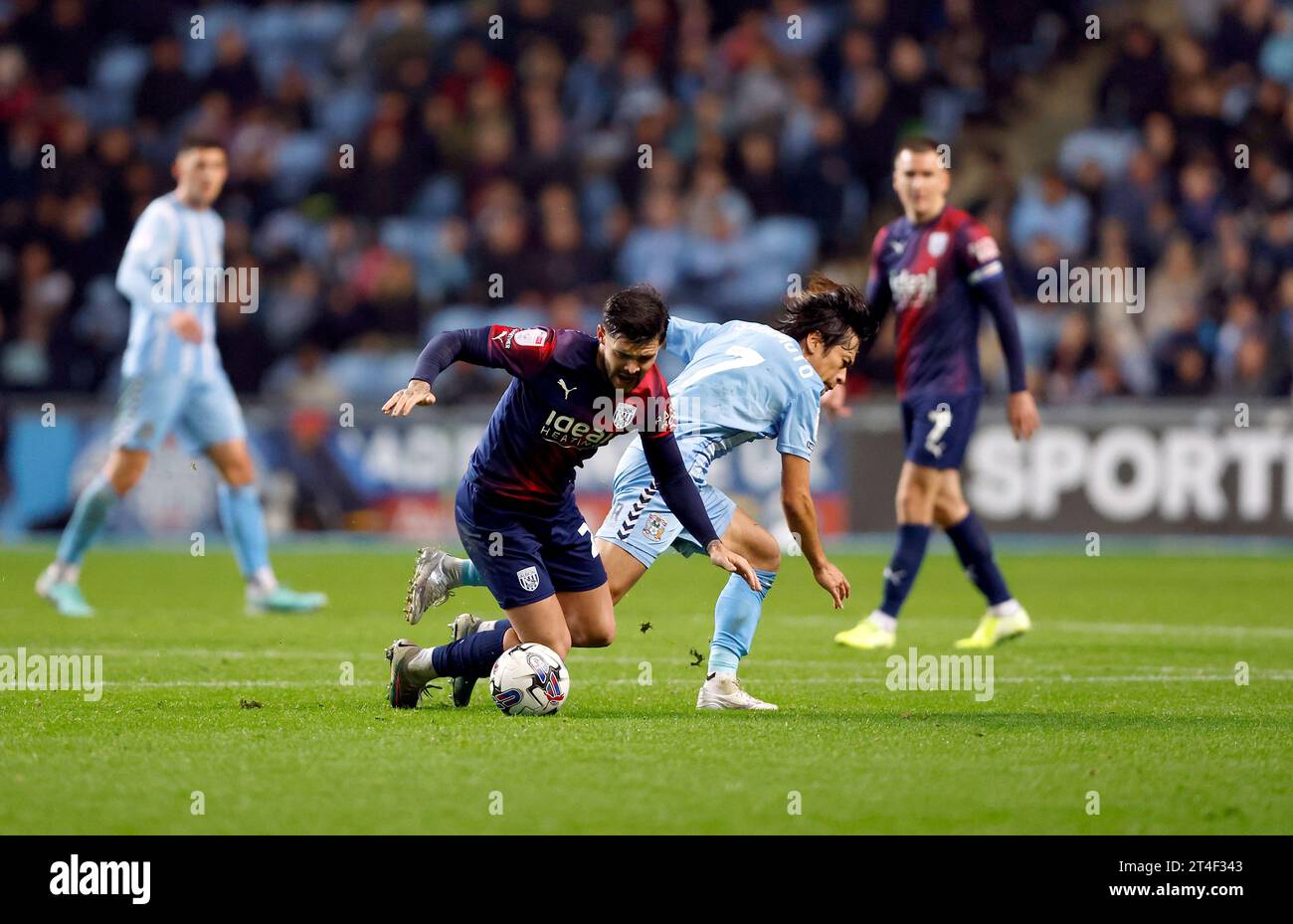 West Bromwich Albion's Alex Mowatt and Coventry City's Tatsuhiro ...