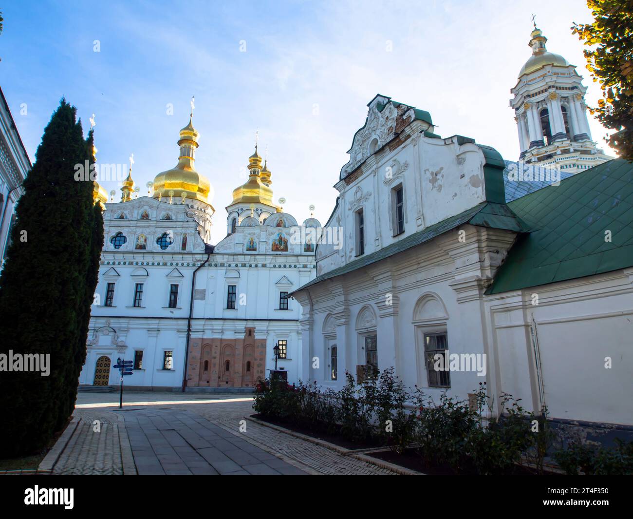 Temples, churches of Kyiv Pechersk Lavra, Kyiv, Ukraine. Sunny day ...