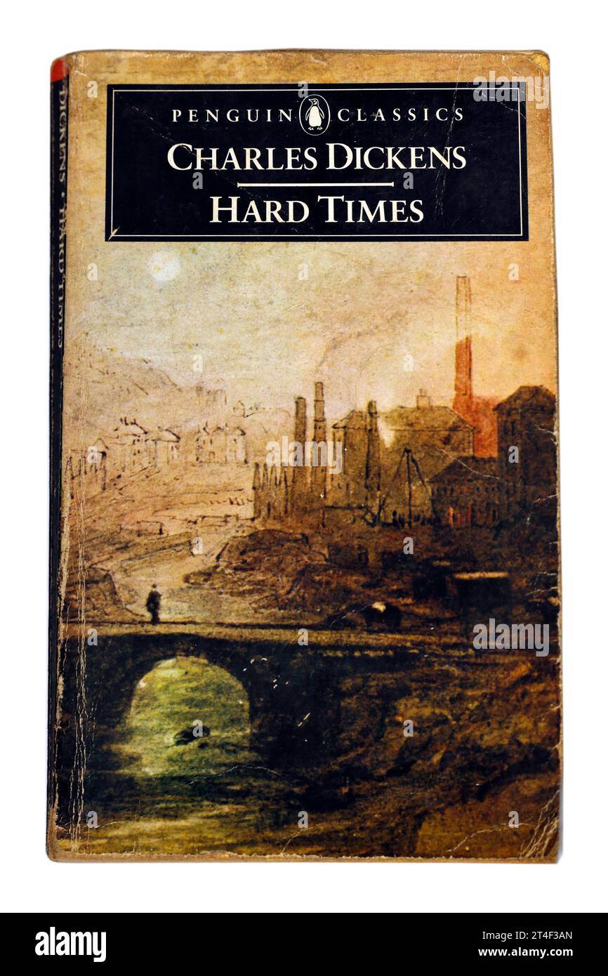 Charles Dickens - Hard Times. Book cover on white background Stock ...