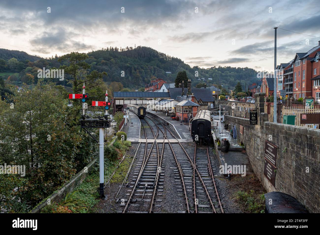 The beautifully nostalgic Llangollen Railway pictured as the light ...