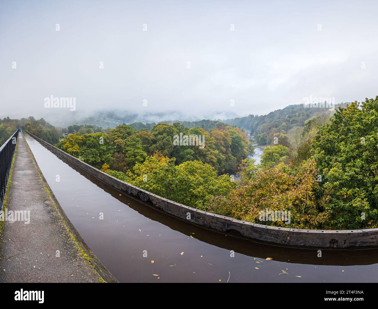 A multi image panorama taken along the Pontcysyllte Aqueduct featuring ...