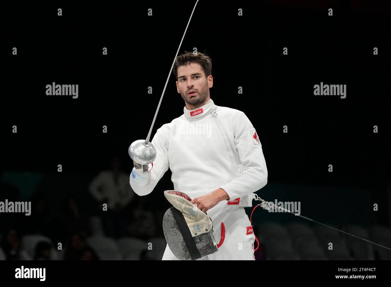 Canada's Dylan French celebrates after defeating Chile's Pablo Nunez at ...