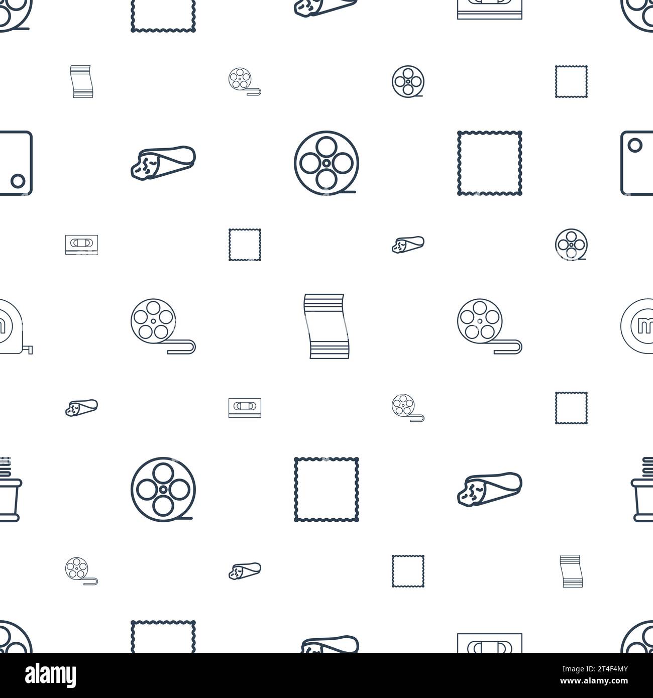 Roll icons pattern seamless white background Vector Image Stock Vector ...