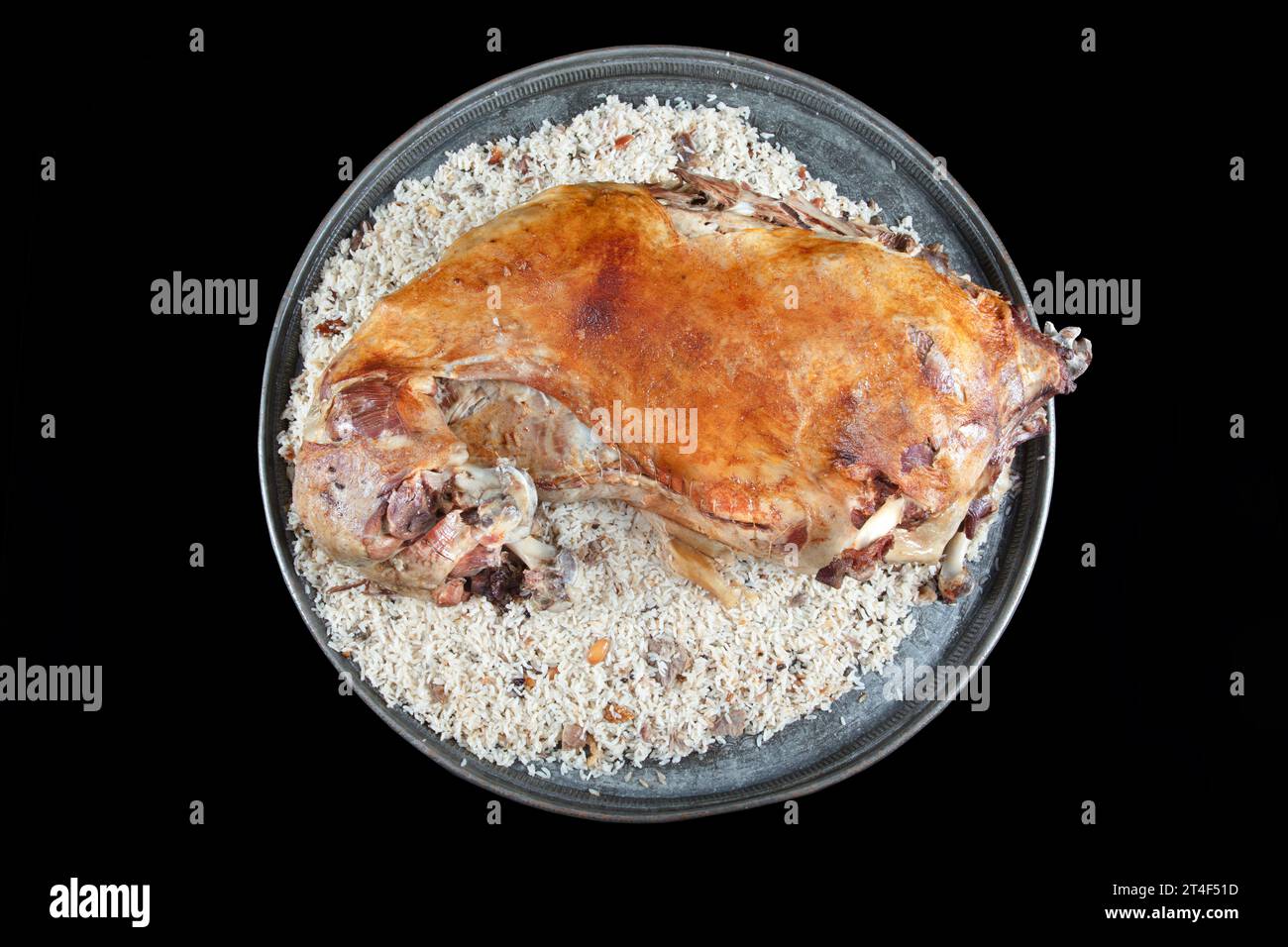 Turkish Cuisine Whole lamb carcass roasted on a spit. Roast whole lamb ...