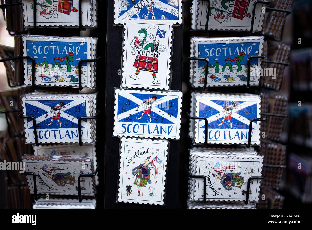Fridge magnets as a souvenir from Scotland Stock Photo - Alamy