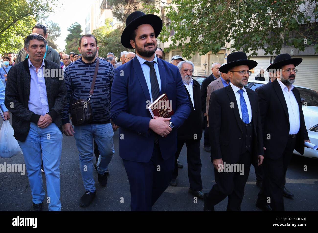 Tehran, Iran. 30th Oct, 2023. Iranian Jews and their Rabbis including ...