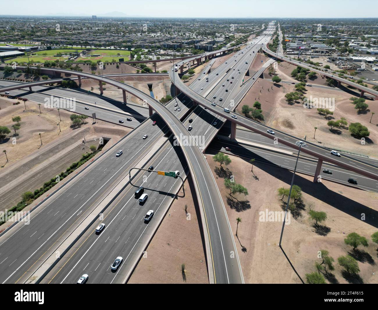 Hwy 101 and Hwy 202 Interchange, Tempe / Mesa, AZ, USA Stock Photo - Alamy