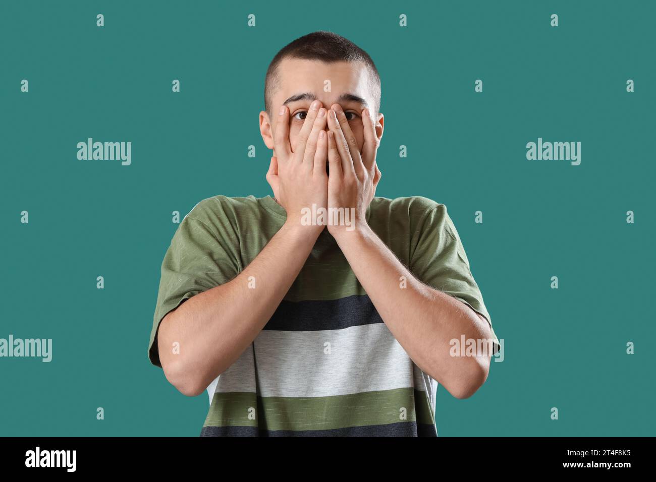 Portrait nervous afraid stressed young hi-res stock photography and ...