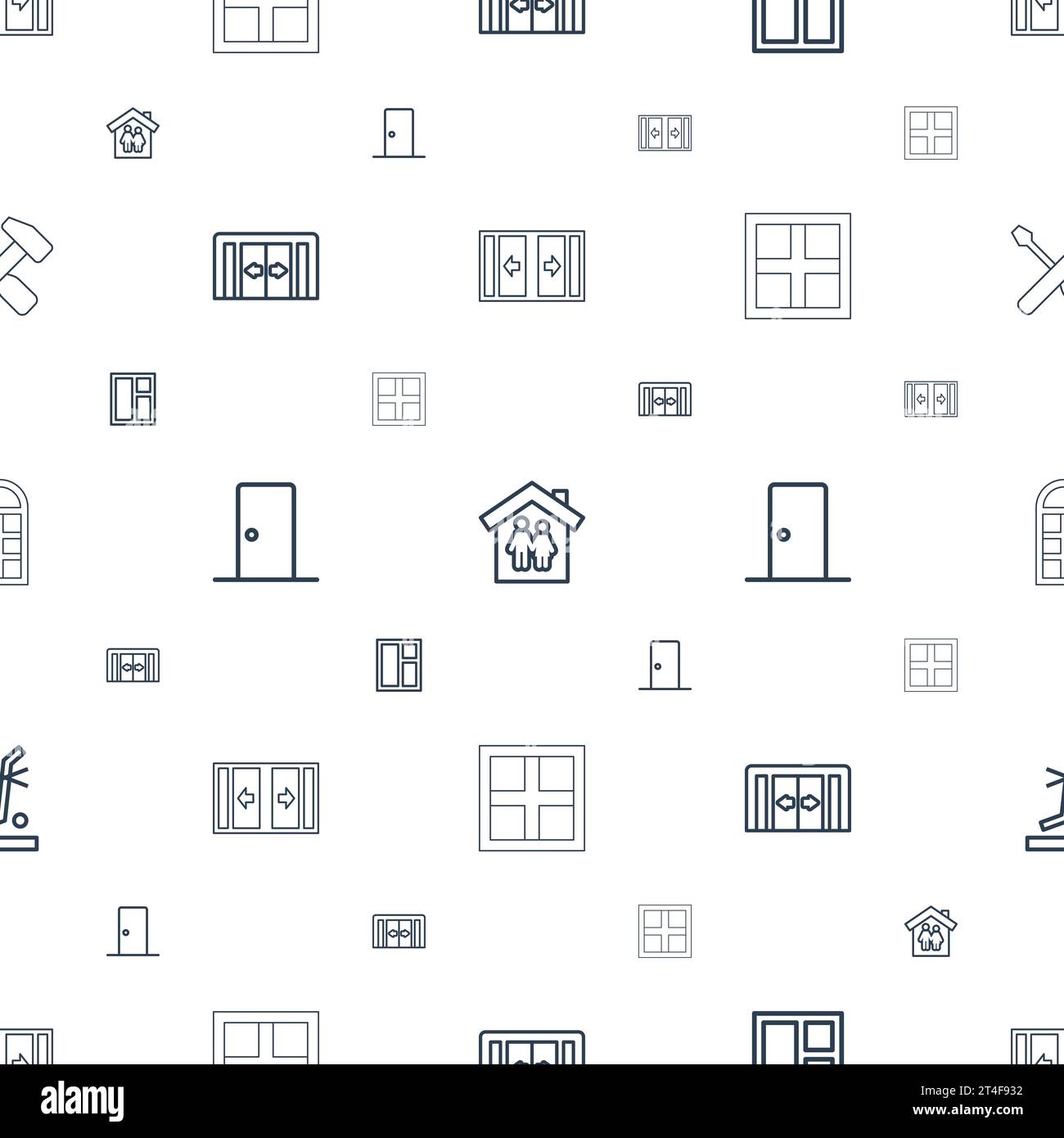 Inside icons pattern seamless white background Vector Image Stock ...