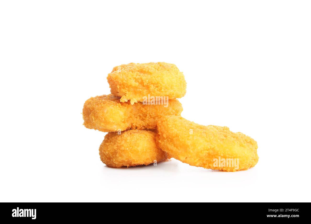 Tasty nuggets on white background Stock Photo - Alamy