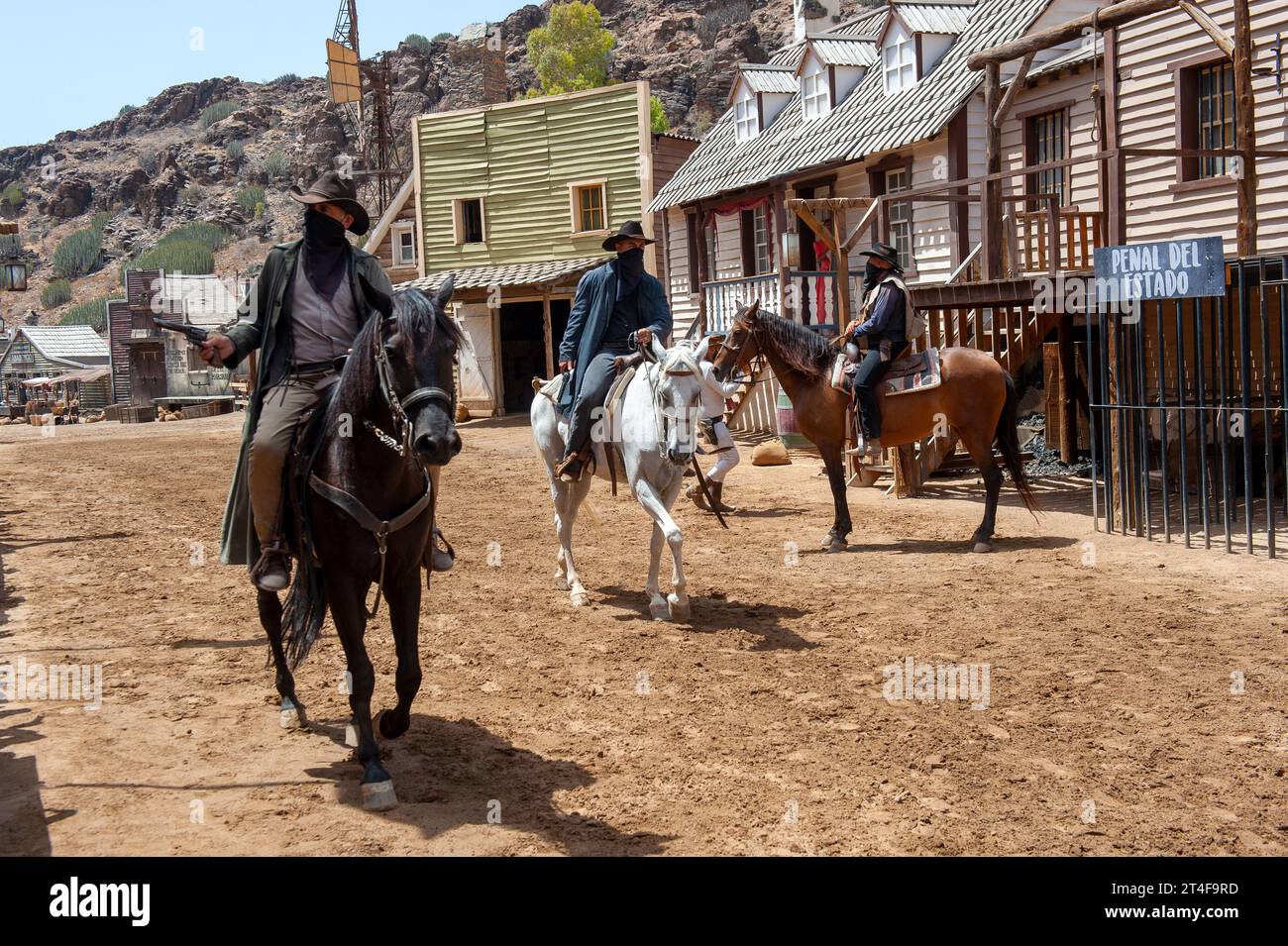 GRAN CANARIA, SPAIN - AUG 01, 2023: Sioux City is a recreated cowboy ...