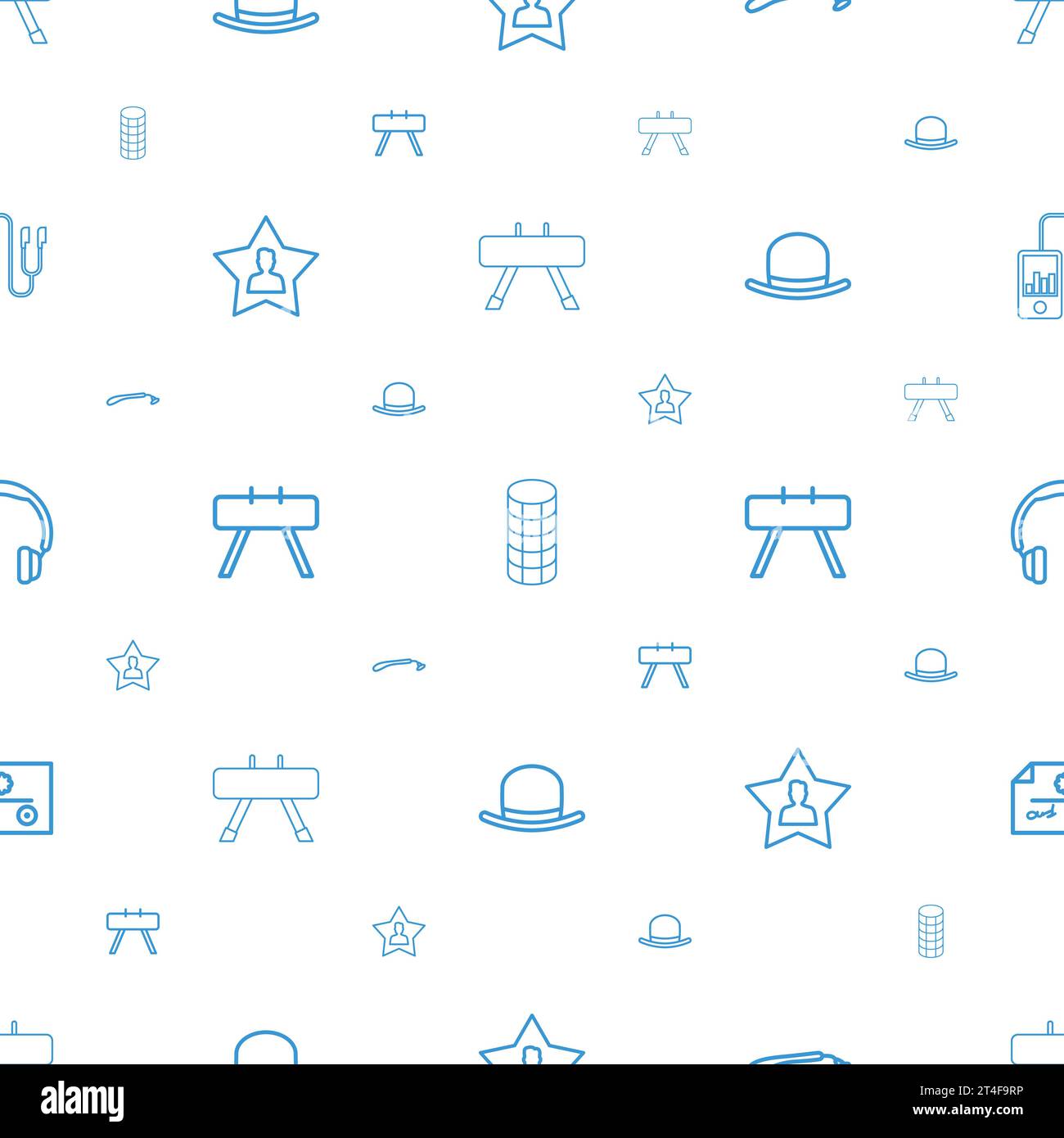 Personal icons pattern seamless white background Vector Image Stock ...