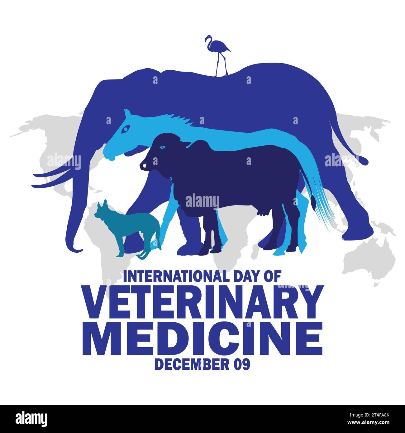 International Day of Veterinary Medicine Vector illustration. December ...