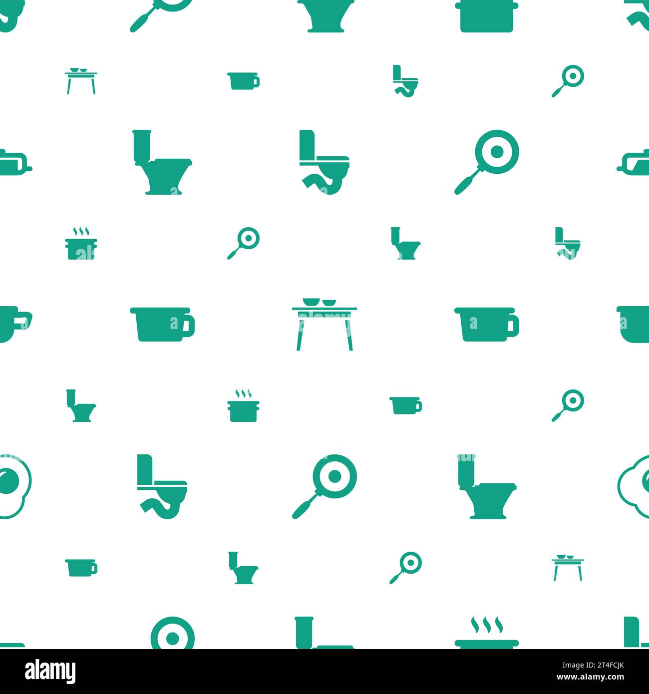 Pan icons pattern seamless white background Vector Image Stock Vector ...