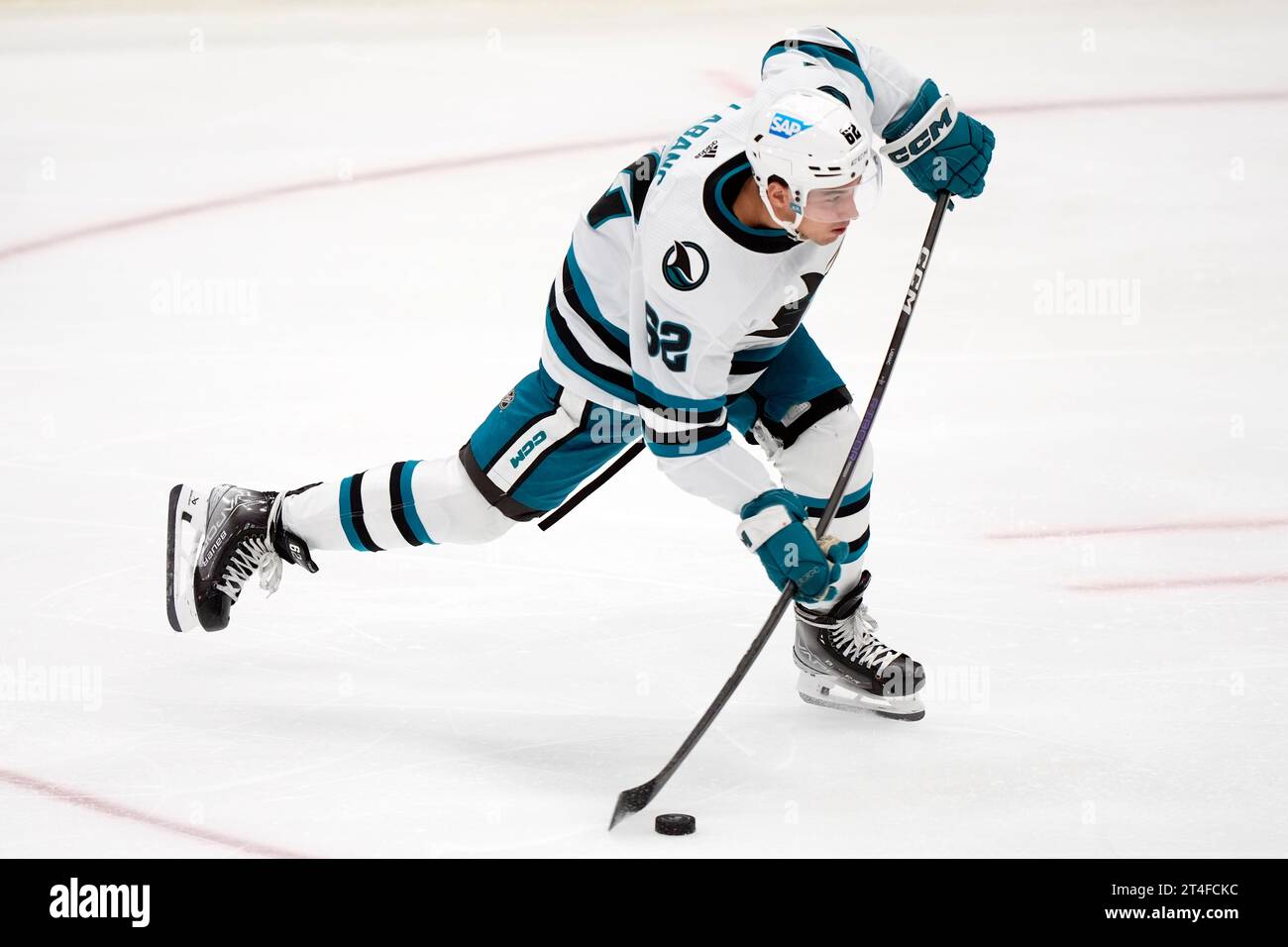 San Jose Sharks right wing Kevin Labanc (62) in action in the third ...