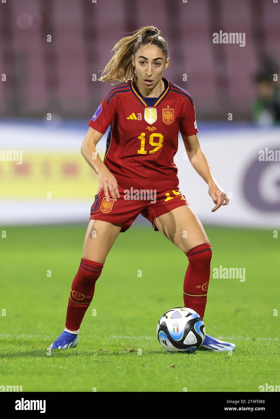Salerno, Italy. 27th Oct, 2023. Olga Carmona of Spain during the UEFA ...