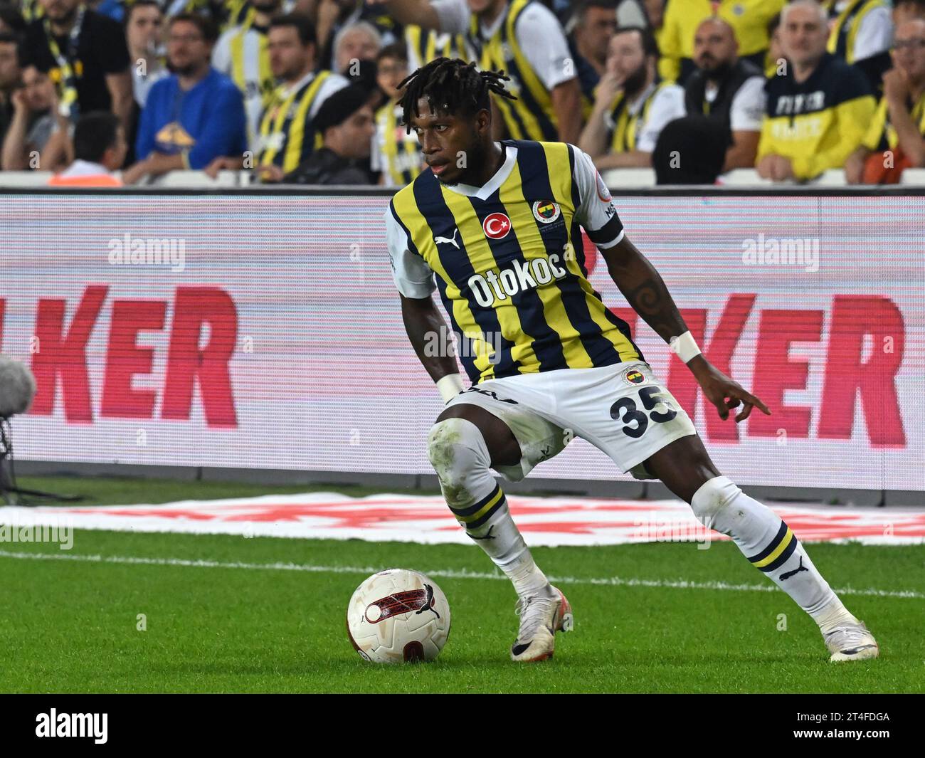ISTANBUL - Fred of Fenerbahce SK during the Turkish Super Lig match between Fenerbahce AS and ...