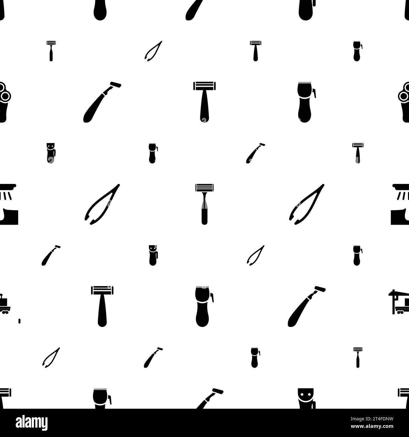 Removal icons pattern seamless white background Vector Image Stock ...