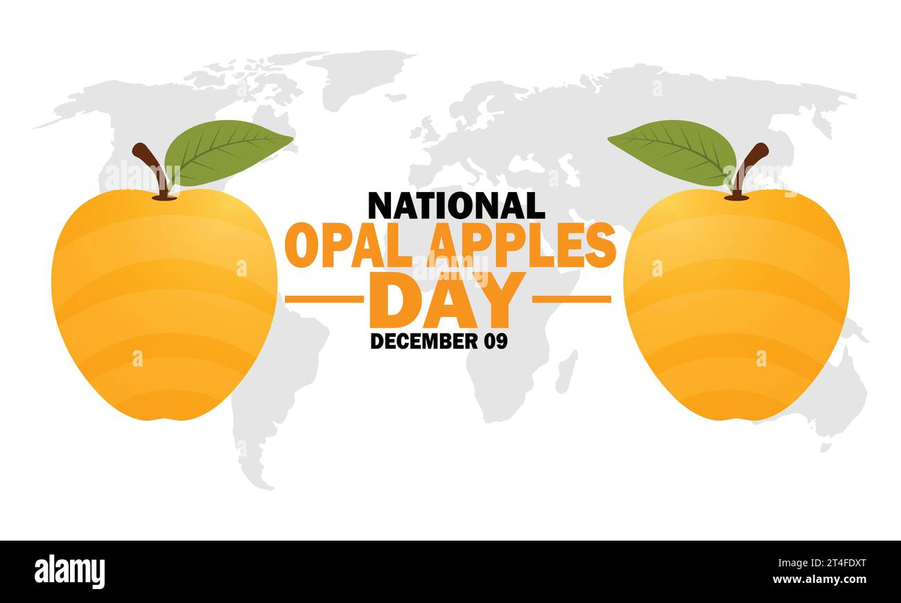 National Opal Apples Day Vector illustration. December 09. Holiday ...