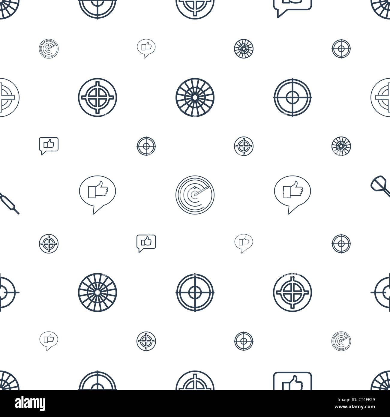 Aim icons pattern seamless white background Vector Image Stock Vector ...