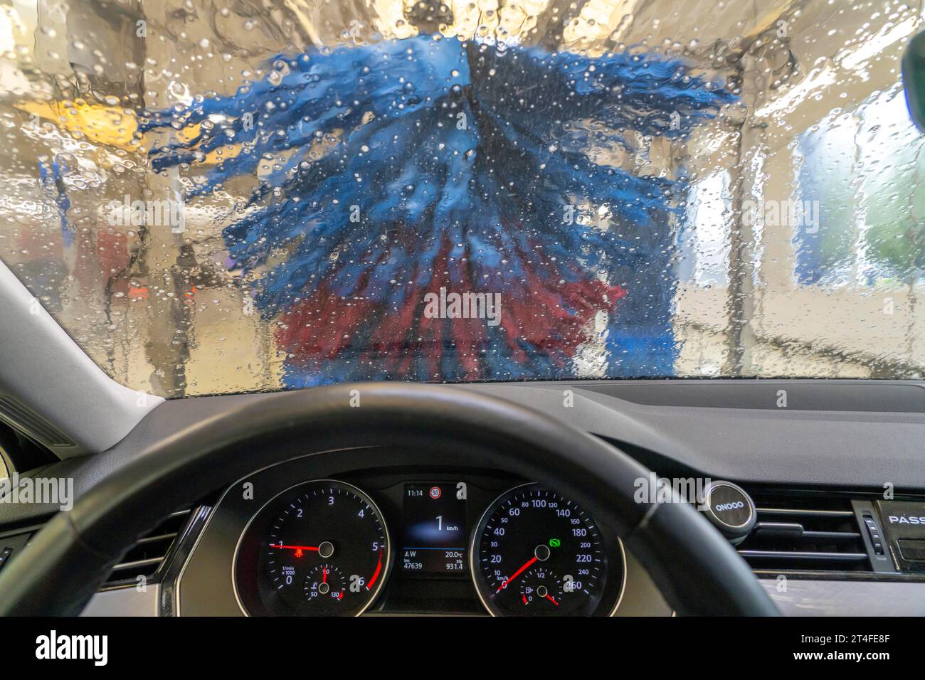 Car in an automatic car wash, car wash line Stock Photo - Alamy