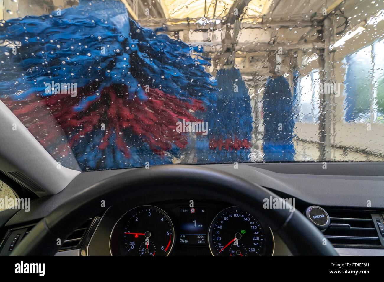 Car in an automatic car wash, car wash line Stock Photo - Alamy