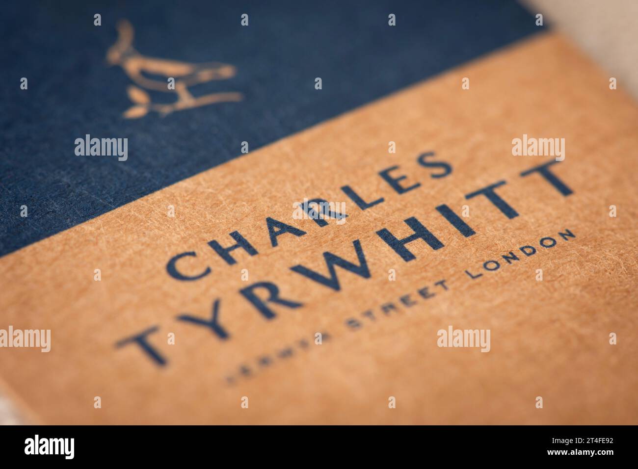 A close-up of the Charles Tyrwhitt logo as seen on a tag Stock Photo ...