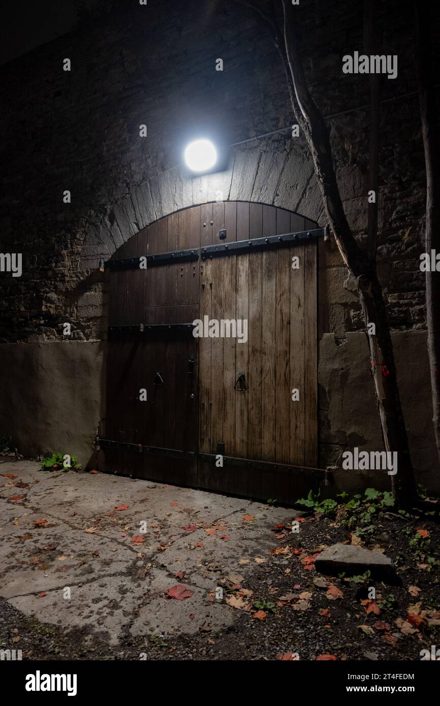 Large wooden outside door of the Ottawa Jail. Ottawa, Ontario, Canada ...