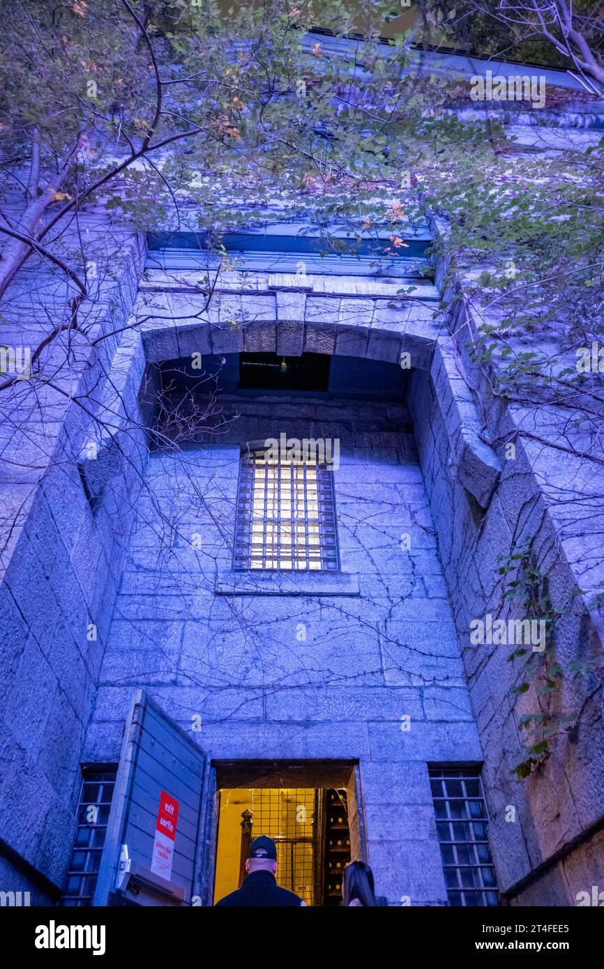 A view of the main door of the Ottawa Jail, with its gallows (door ...