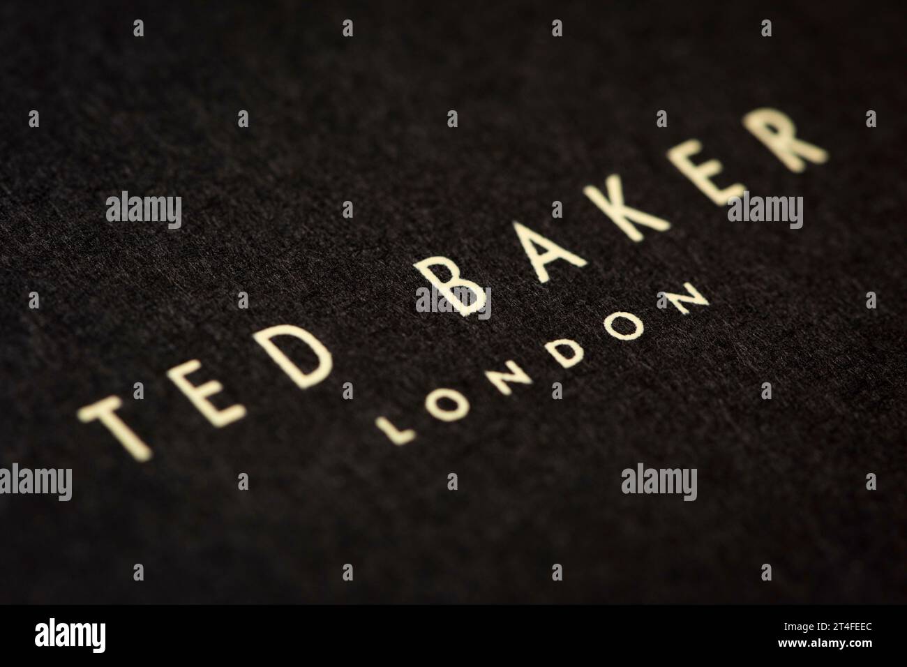 A close-up shot of the Ted Baker logo as seen on a tag Stock Photo - Alamy