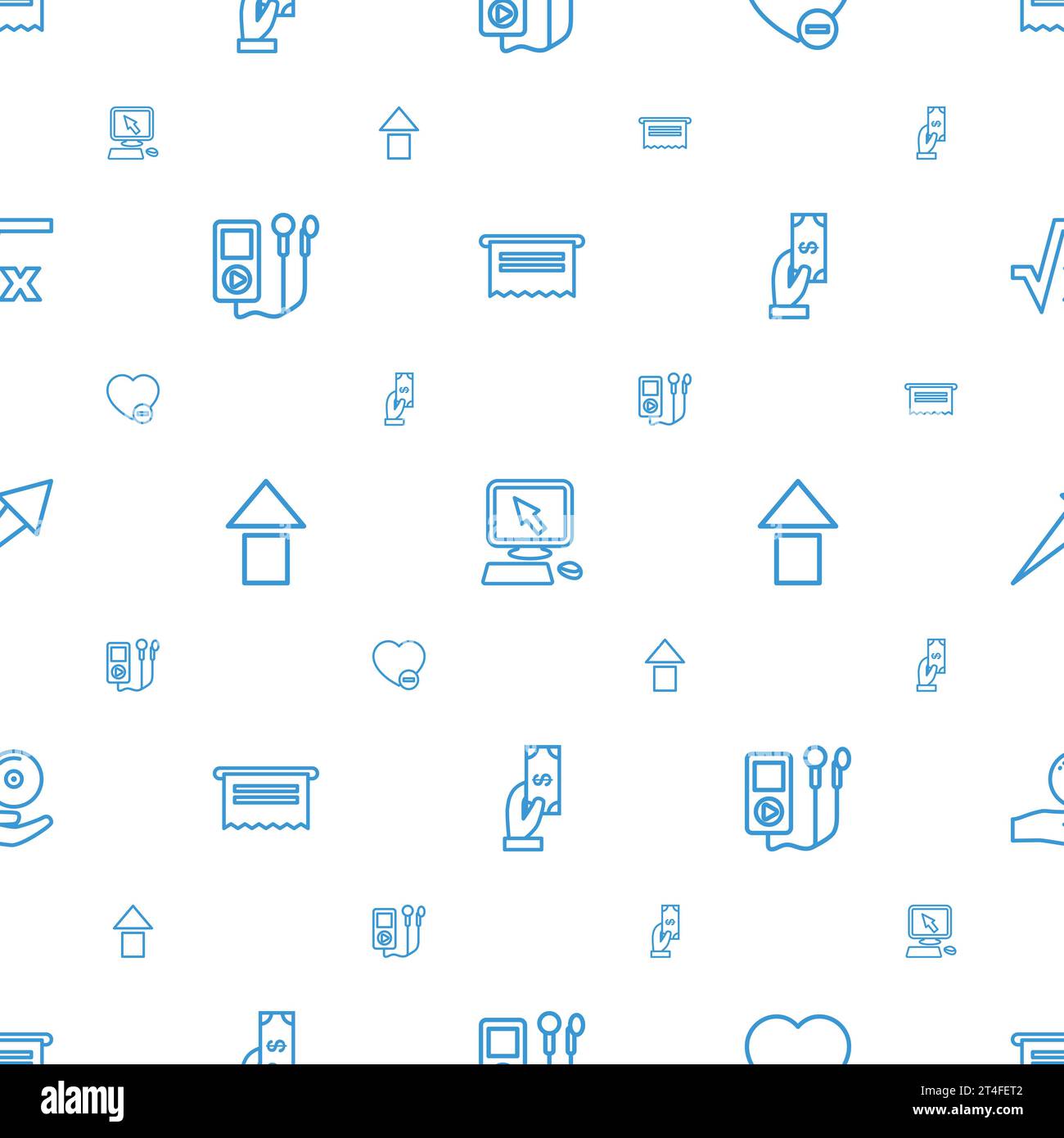 App icons pattern seamless white background Vector Image Stock Vector ...