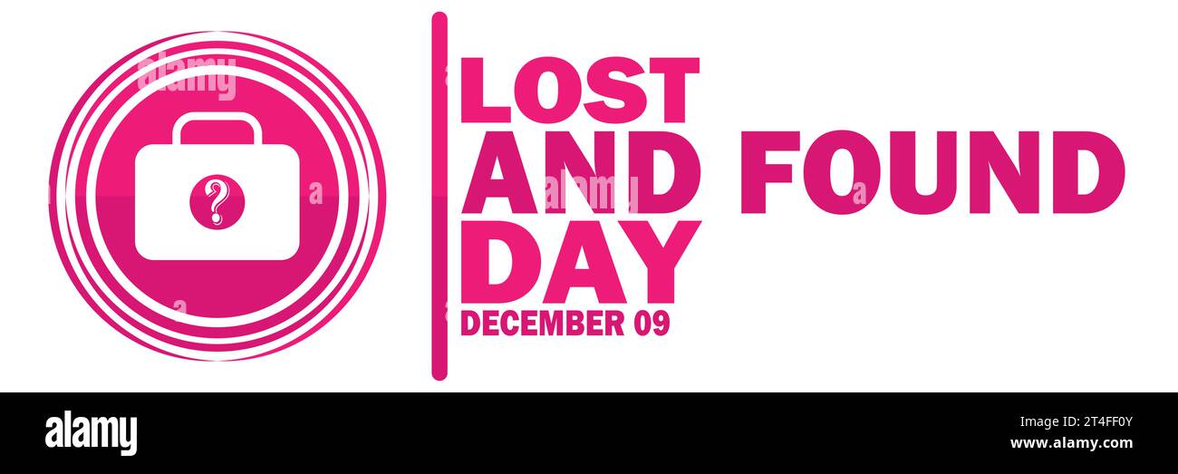 Lost And Found Day. December 09. Holiday concept. Template for ...