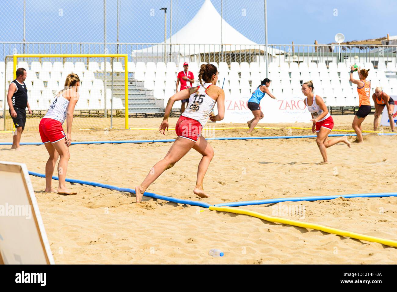 Heraklion Crete Greece, 11 September 2023. 3rd Mediterranean Beach Games at Karteros Beach ...