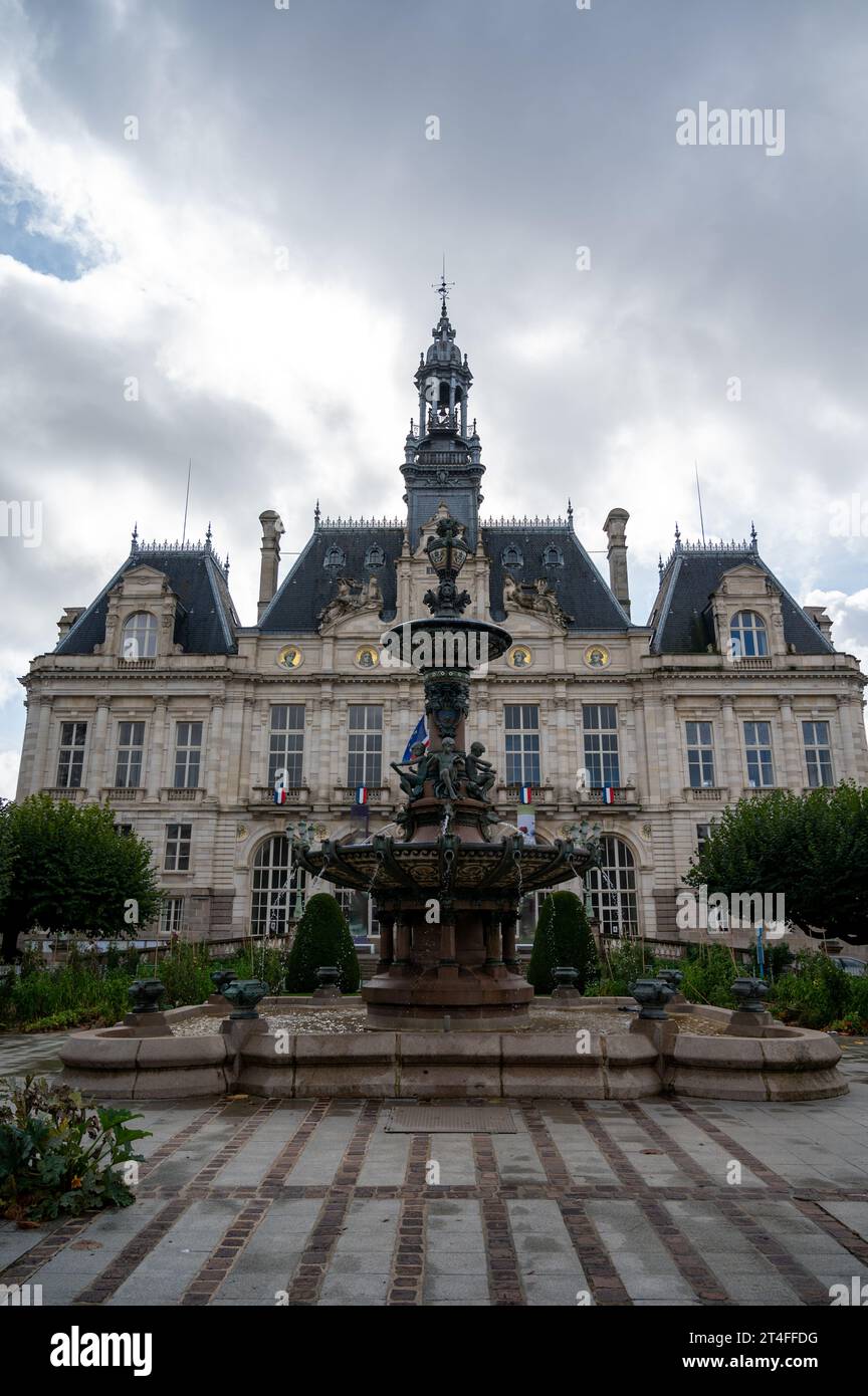 Views of streets and houses of Limoges town, Haute-Vienne department ...