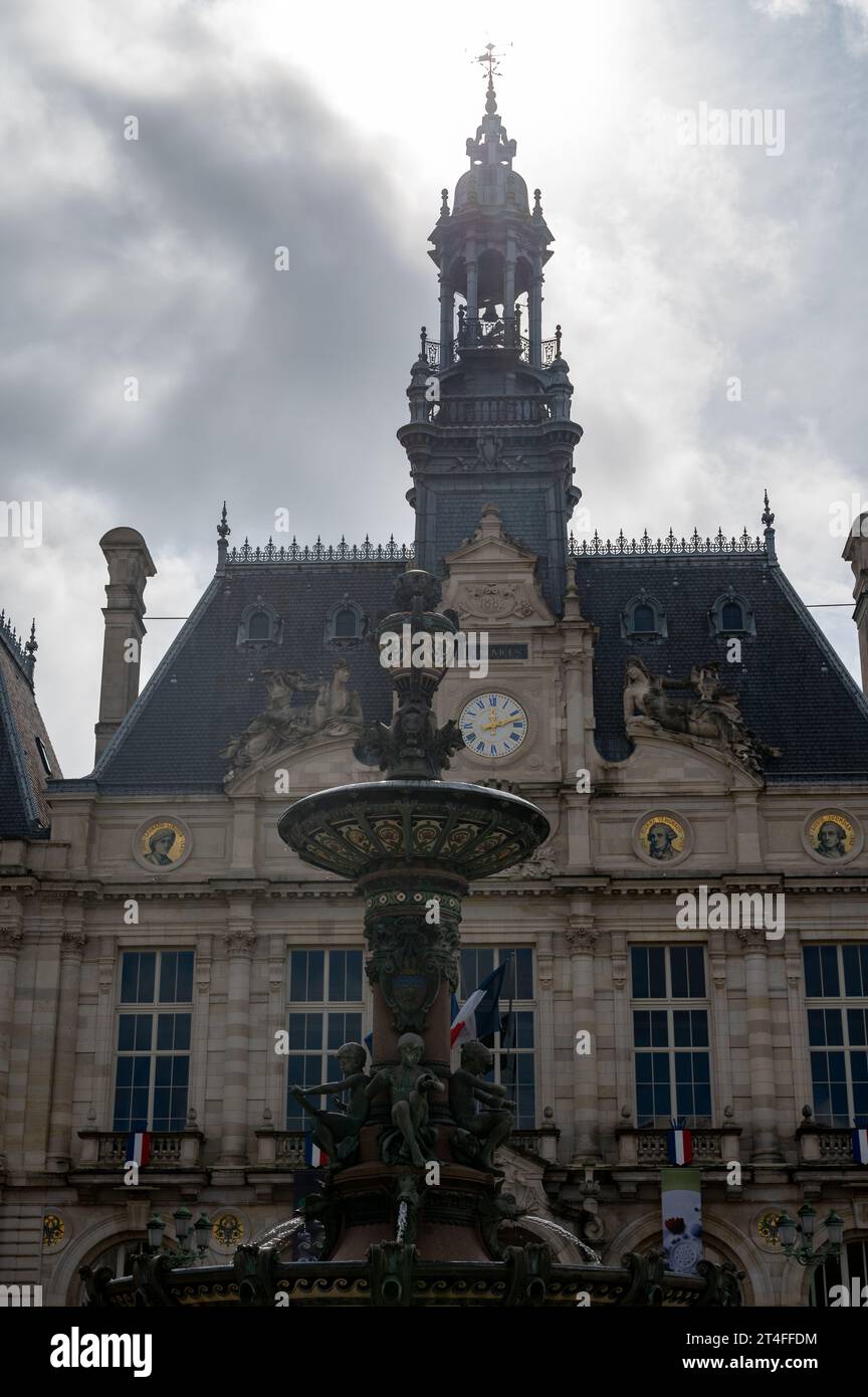 Views of streets and houses of Limoges town, Haute-Vienne department ...