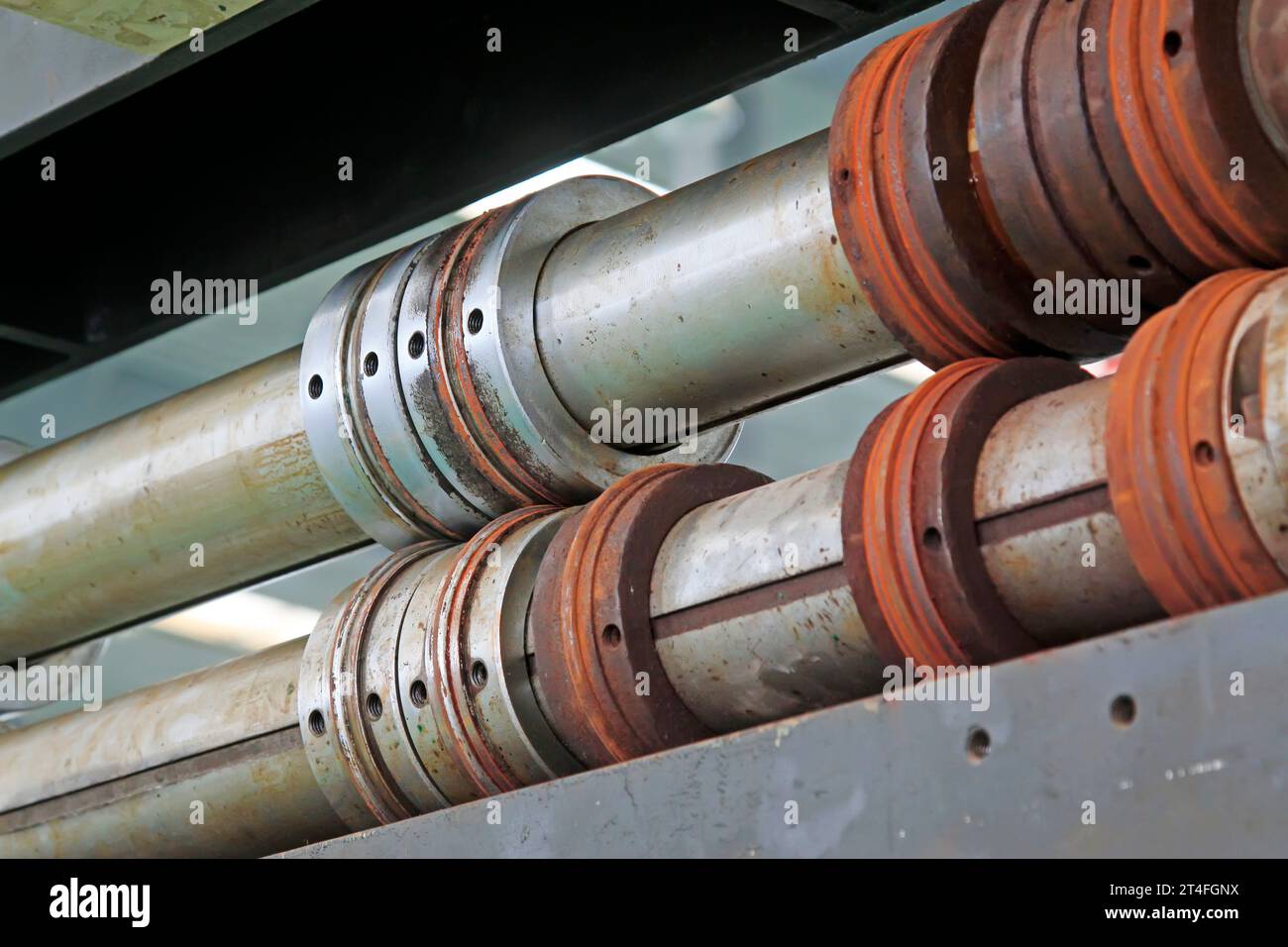 Stainless steel roll, closeup of photo Stock Photo - Alamy