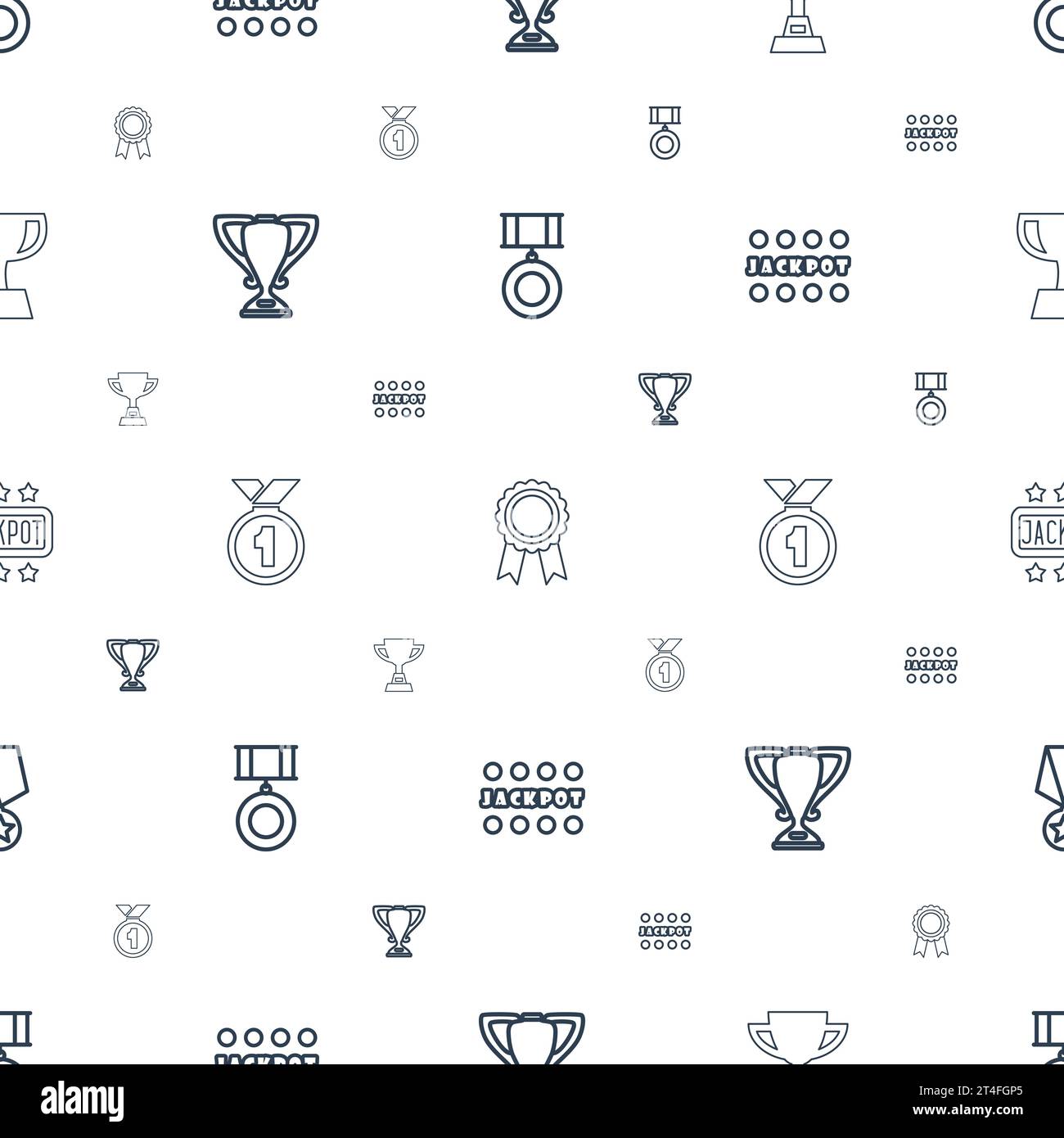 Prize icons pattern seamless white background Vector Image Stock Vector ...
