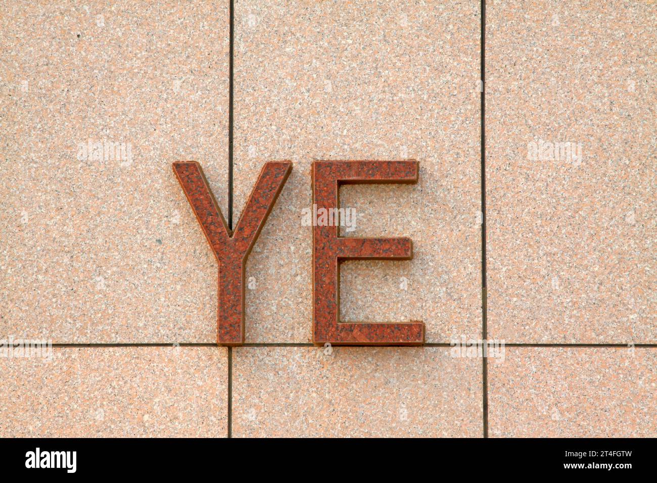 letters in the ceramic tile wall, closeup of photo Stock Photo - Alamy