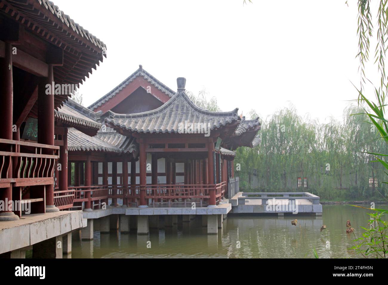 traditional Chinese architectural style landscape, closeup of photo ...